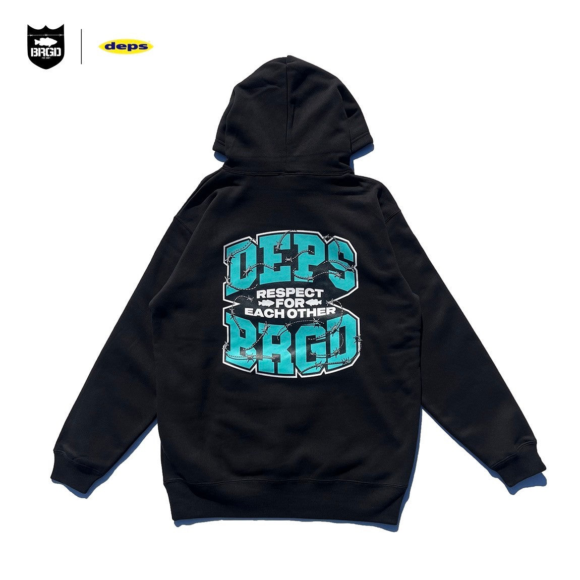 DEPS BRGD RFEO HOODY【BLACK/T.BLUE】 – DEPS online