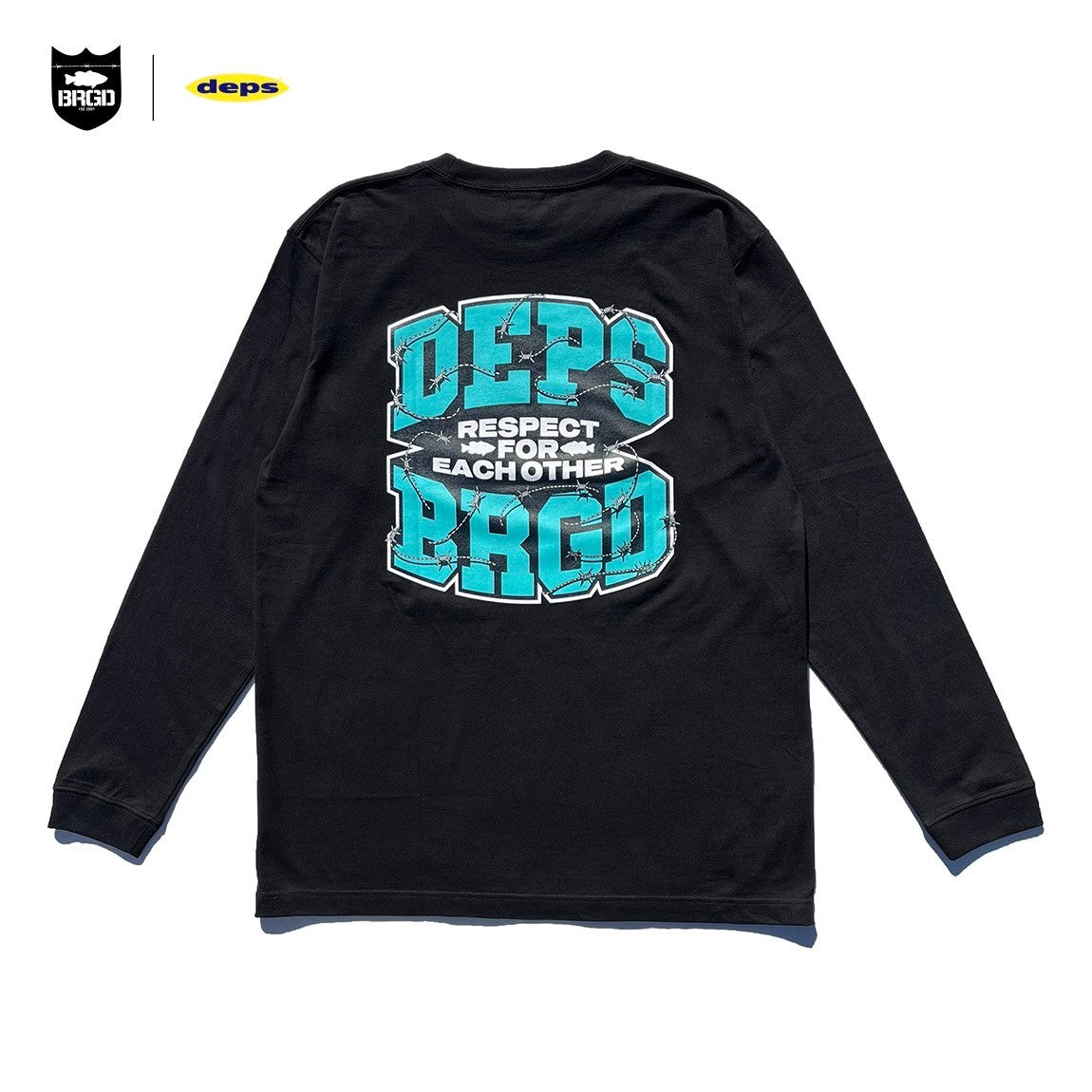 DEPS BRGD RFEO L/S TEE【BLACK/T.BLUE】 – DEPS online